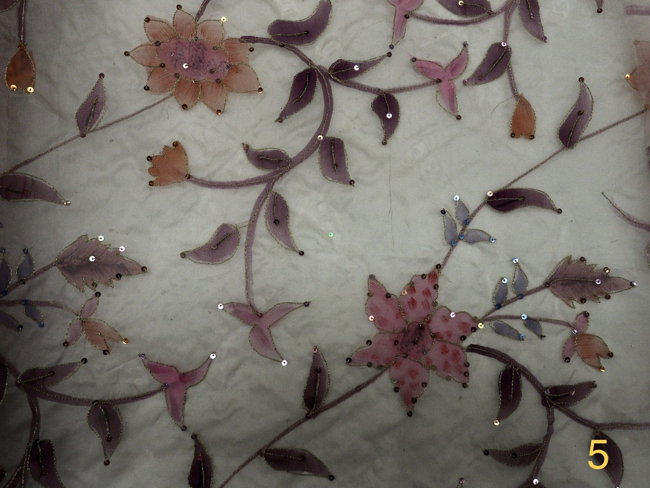 Beaded Embroidered Silk Organza Etsy