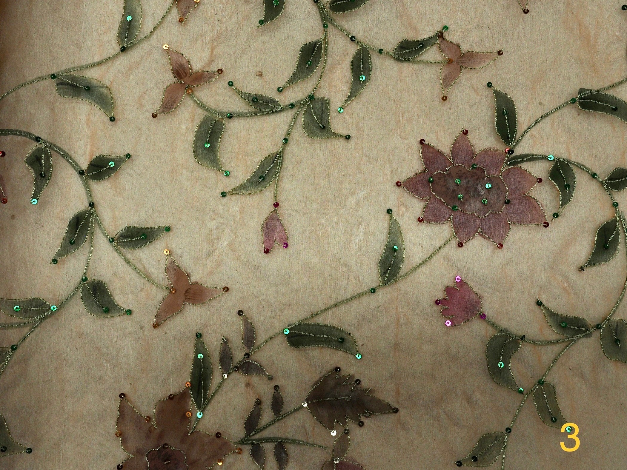 Beaded Embroidered Silk Organza Etsy