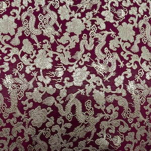 100% Polyester Dragon Brocade - Etsy