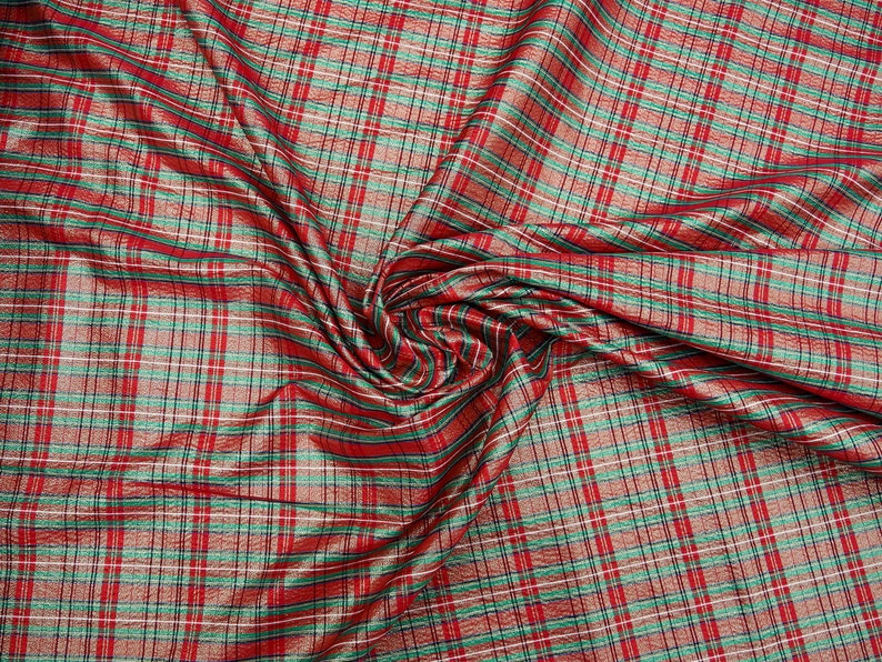 Christmas Plaid Polyester Taffeta - Etsy