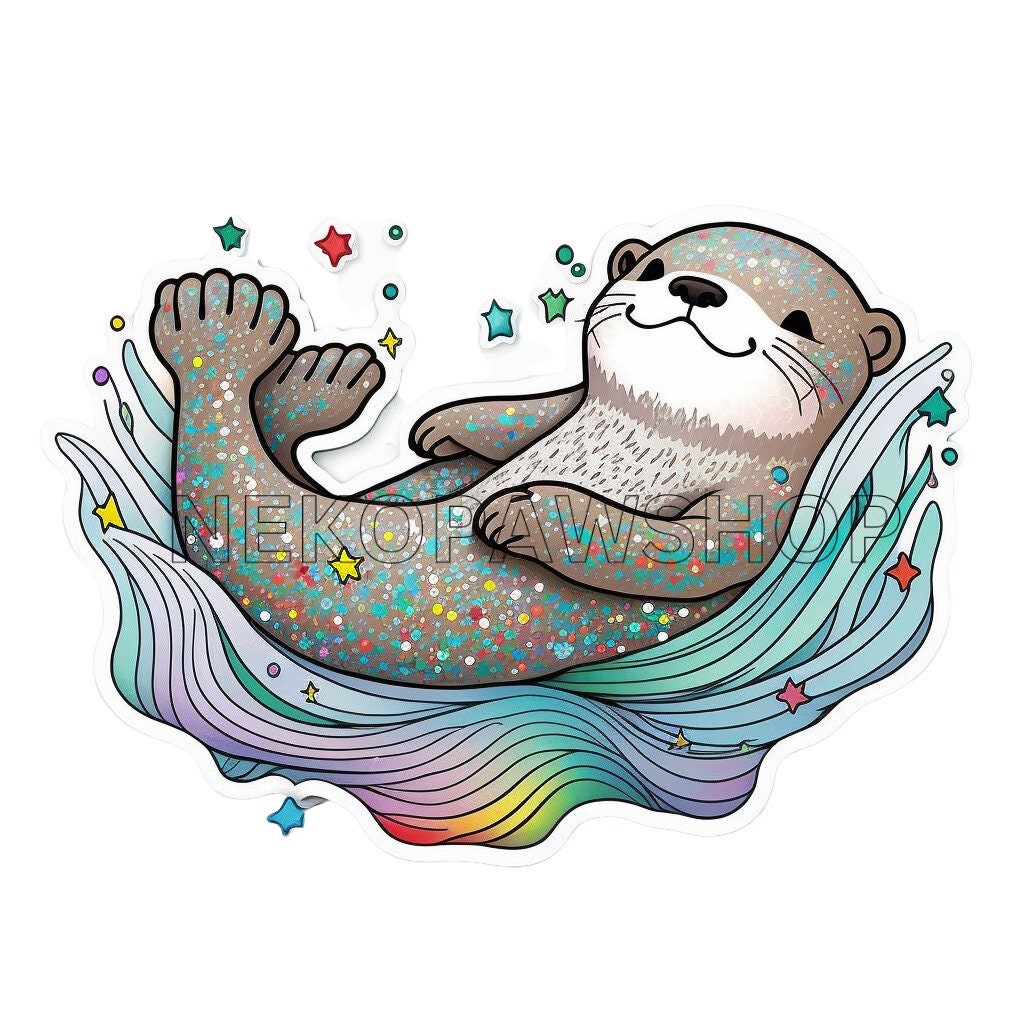 Cute Printable Otter Stickers - Etsy