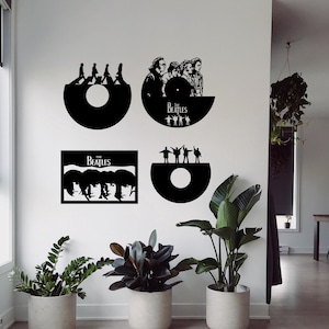 The Beatles Svg Cut Dxf File Wall Sticker Pdf Silhouette Engraving ...