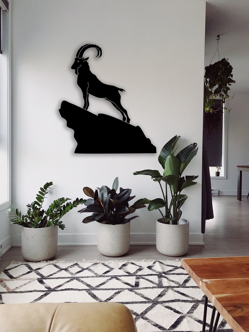 Goat Svg Cut Dxf File Wall Sticker Pdf Silhouette Engraving Template ...