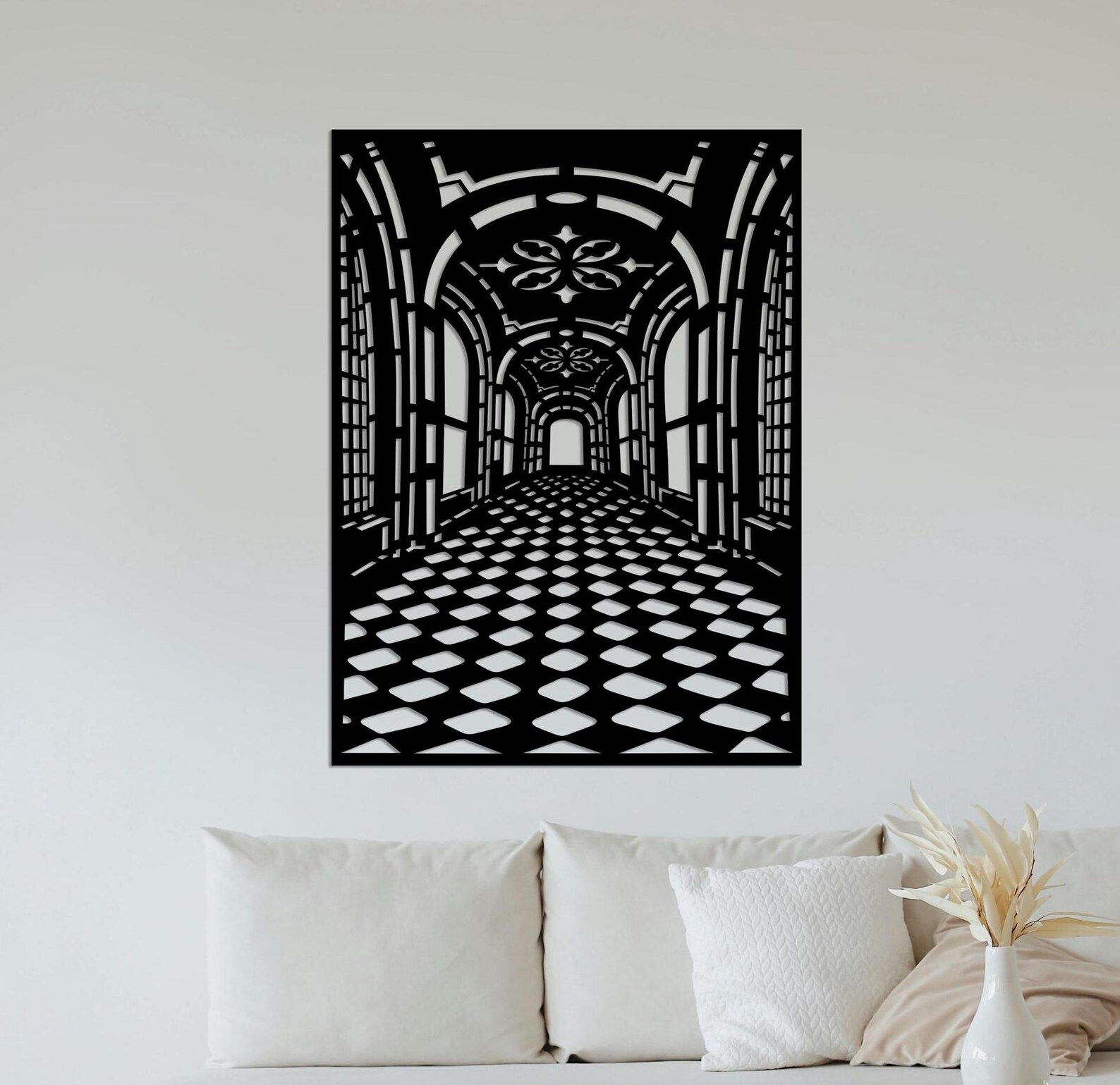 Decorative Panel Svg Cut Dxf File Wall Sticker Pdf Silhouette Engraving ...