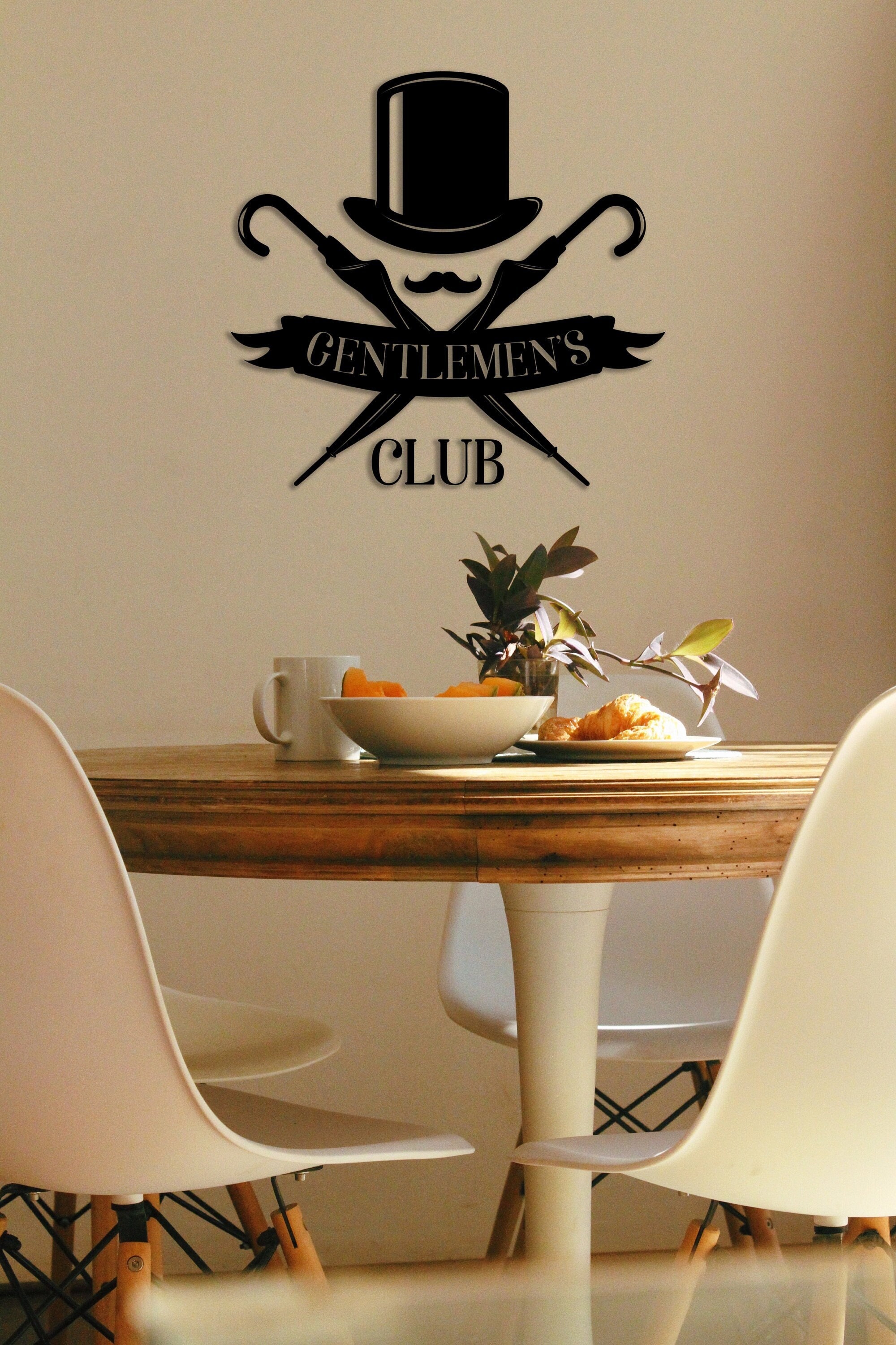 Gentlemen's Club 5 Pcs Svg Cut Dxf File Wall Sticker Pdf Silhouette ...