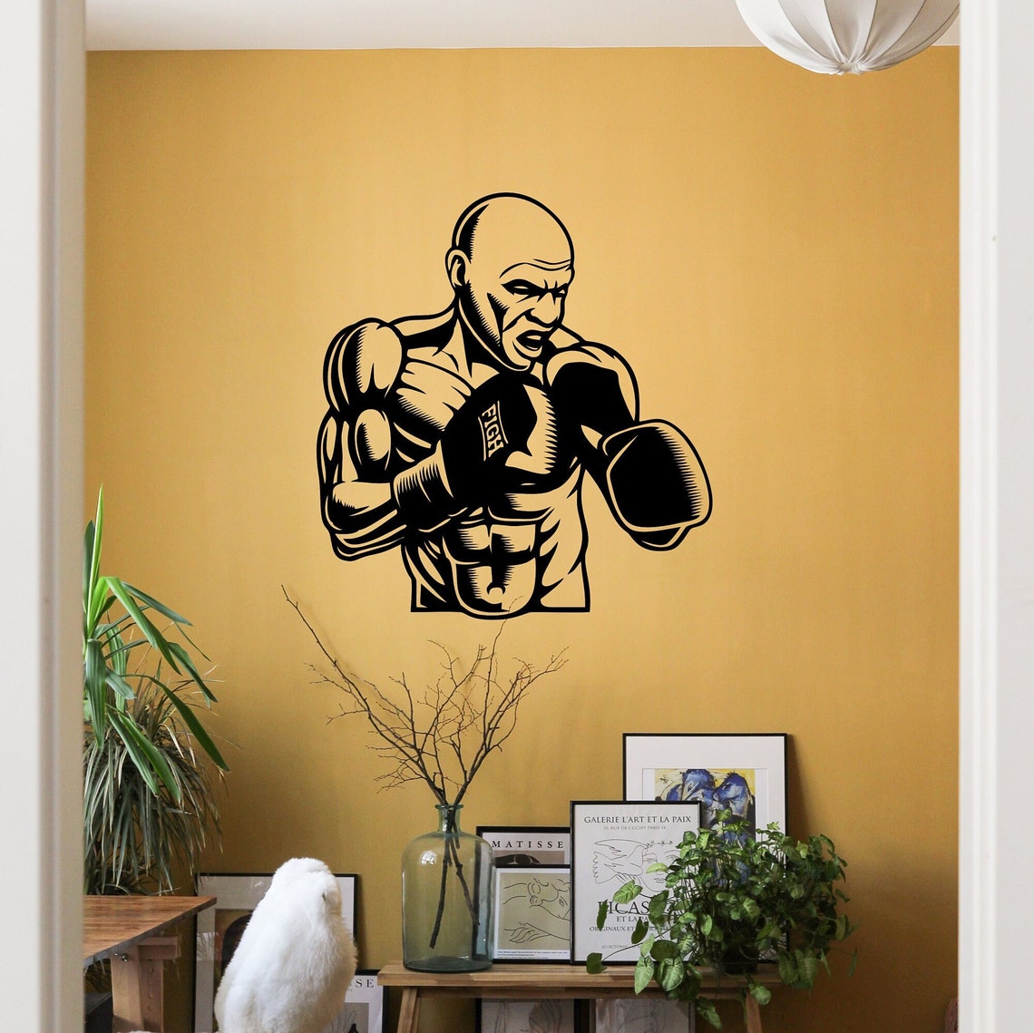 Boxer Fighter Design Svg Cut Dxf File Wall Sticker Pdf Silhouette ...