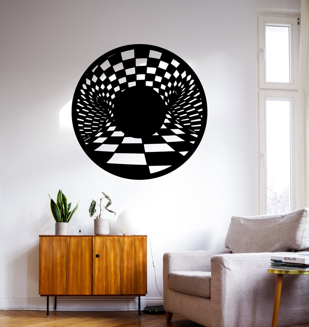 Eye Delusion Illusion Circle Svg Cut Dxf File Wall Sticker Pdf ...
