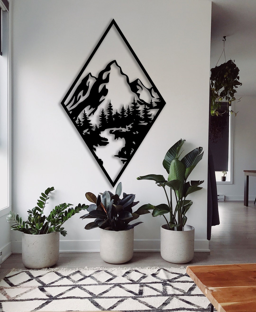 Mountain Forest Svg Cut Dxf File Wall Sticker Pdf Silhouette - Etsy