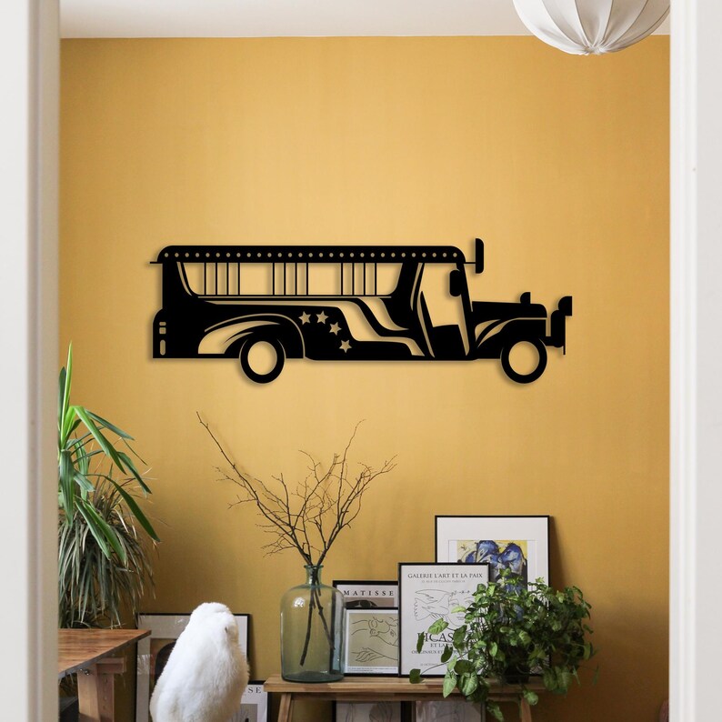 Jeepney Bus Svg Cut Dxf File Wall Sticker Pdf Silhouette Engraving ...
