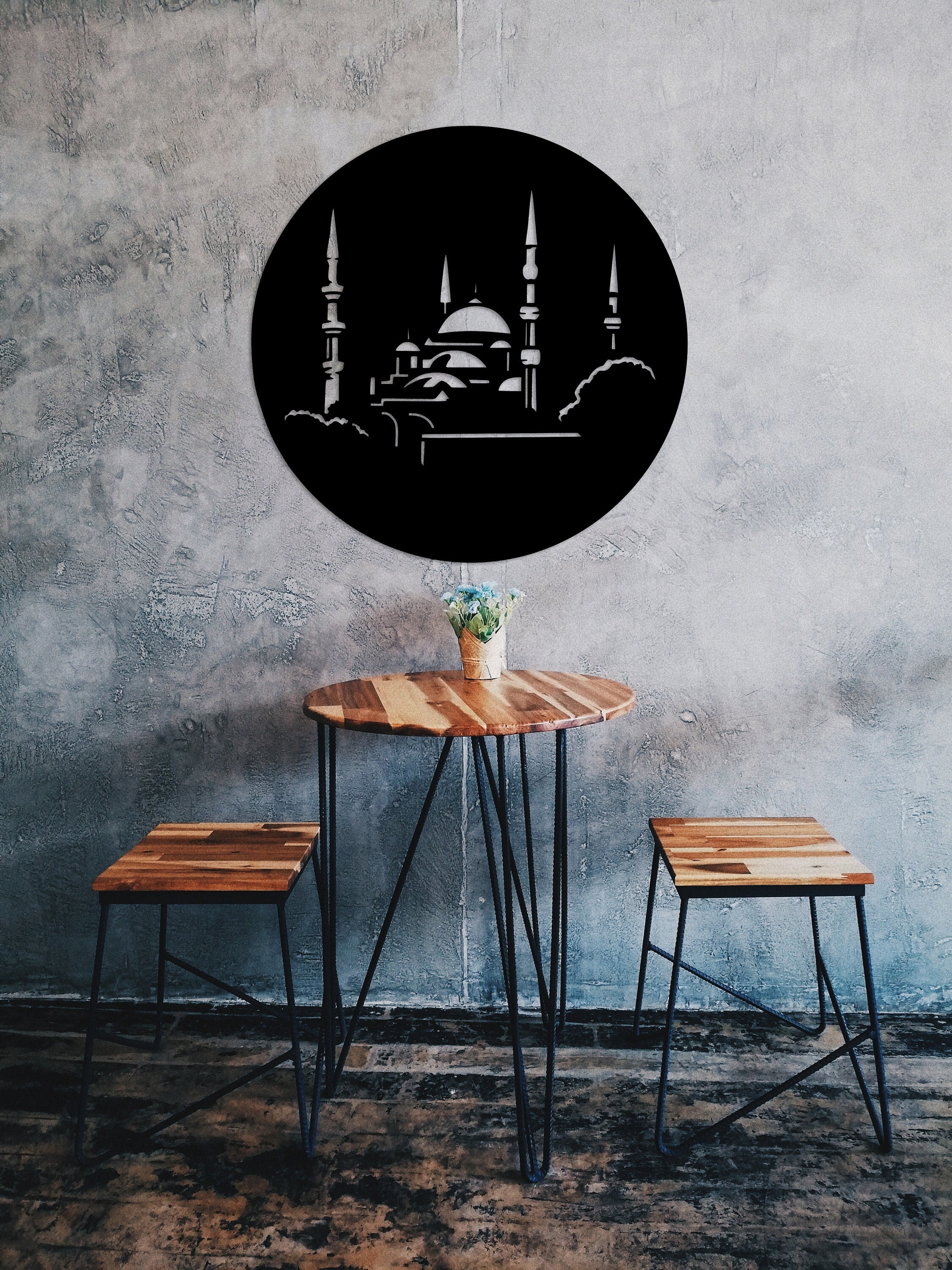 Mosque Svg Cut Dxf File Wall Sticker Pdf Silhouette Engraving Template ...