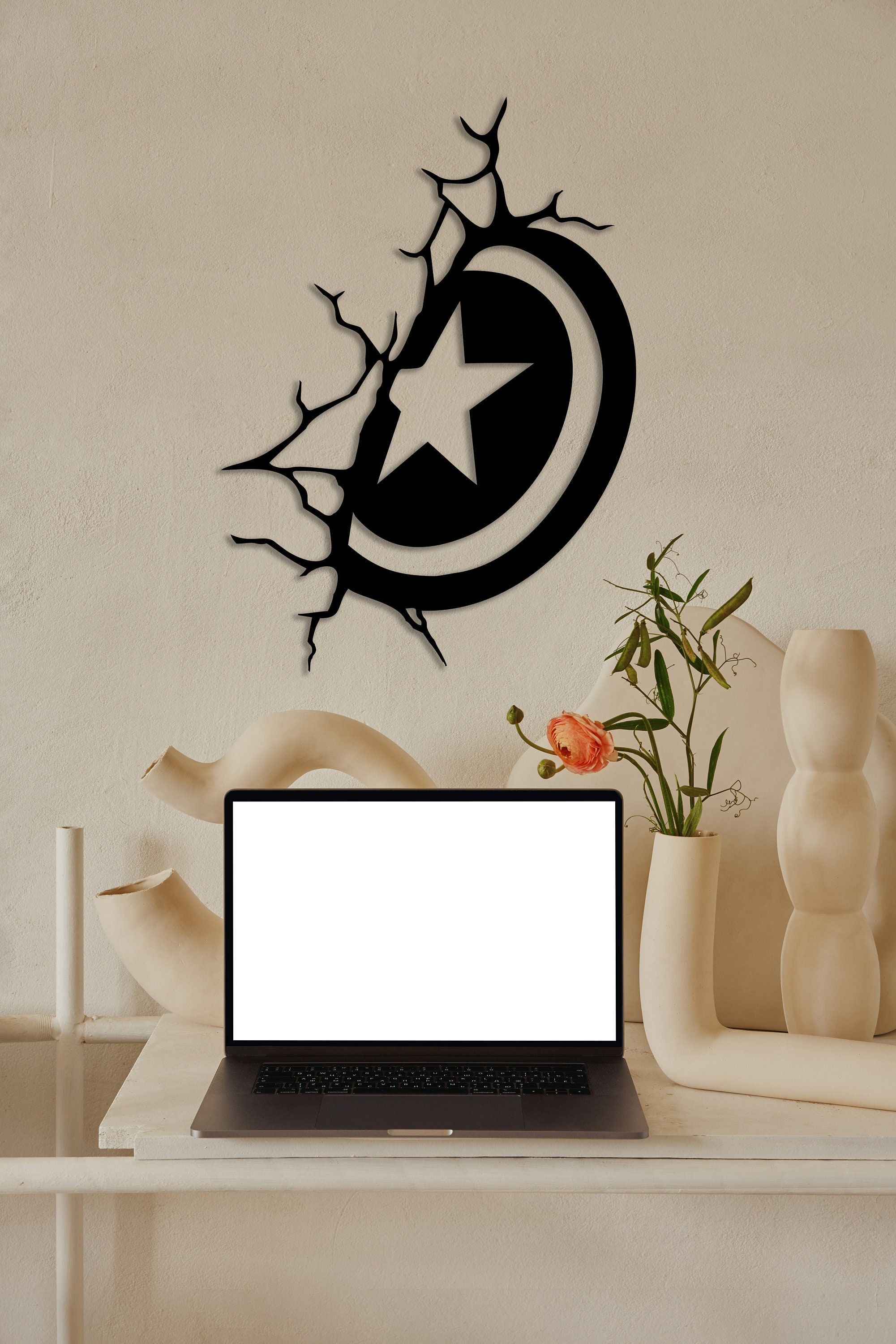 Captain America Shield Svg Cut Dxf File Wall Sticker Pdf Silhouette ...