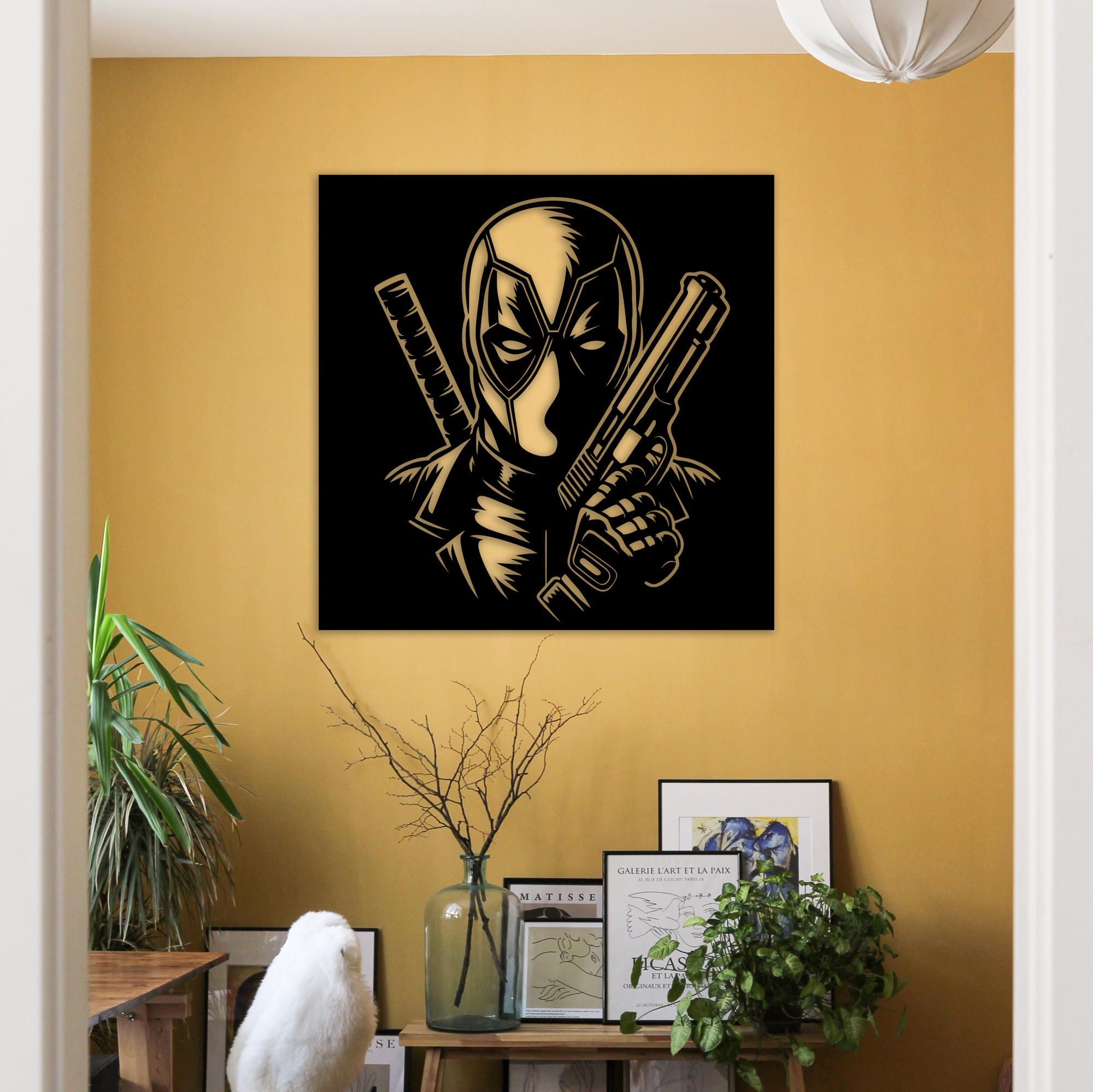Deadpool Svg Cut Dxf File Wall Sticker Pdf Silhouette Engraving ...