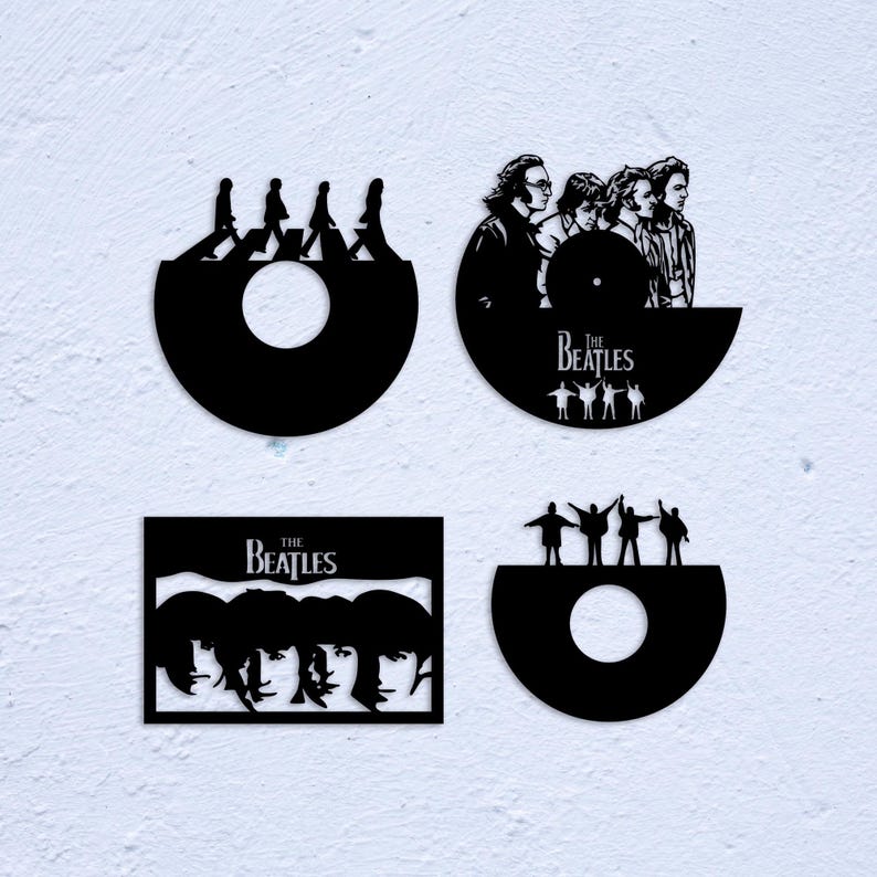 The Beatles Svg Cut Dxf File Wall Sticker Pdf Silhouette Engraving ...