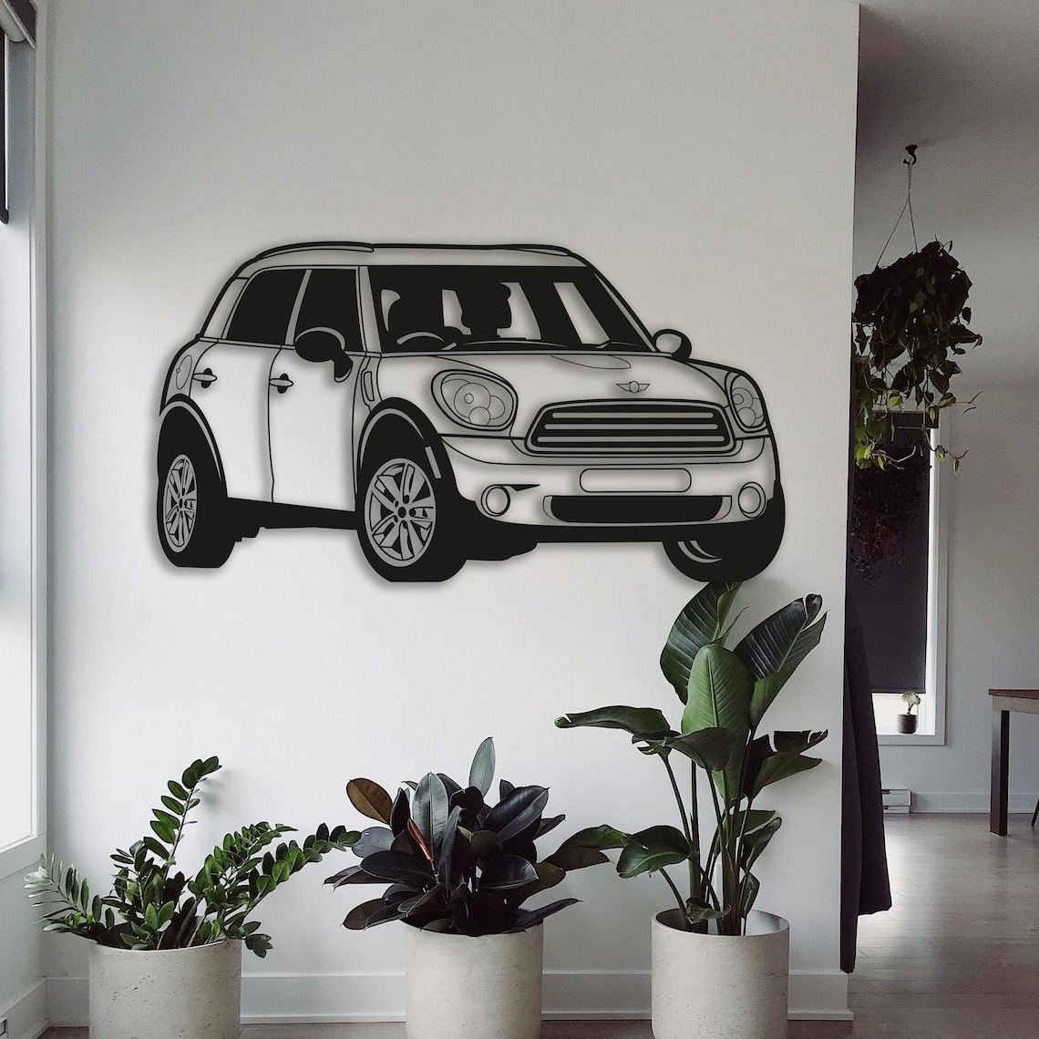 Mini Cooper Car Svg Cut Dxf File Wall Sticker Pdf Silhouette Engraving ...