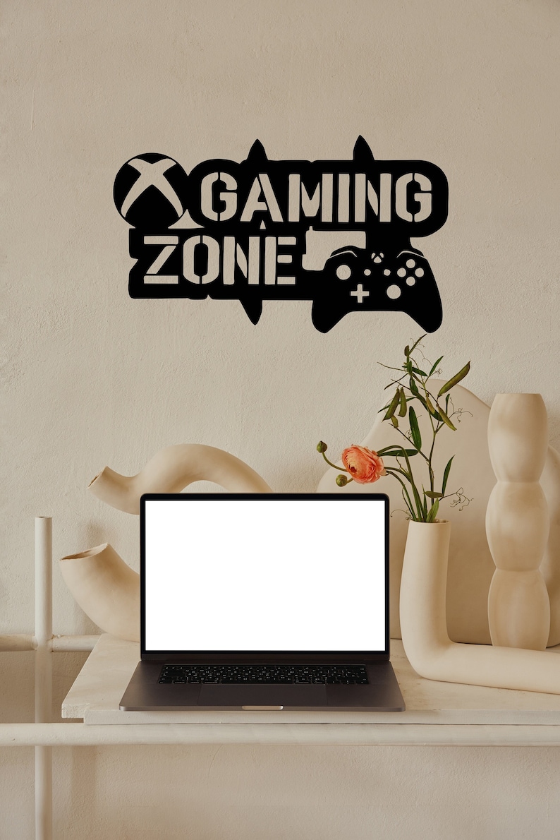 Gaming Zone Cut Svg Dxf File Wall Sticker Pdf Silhouette Engraving ...