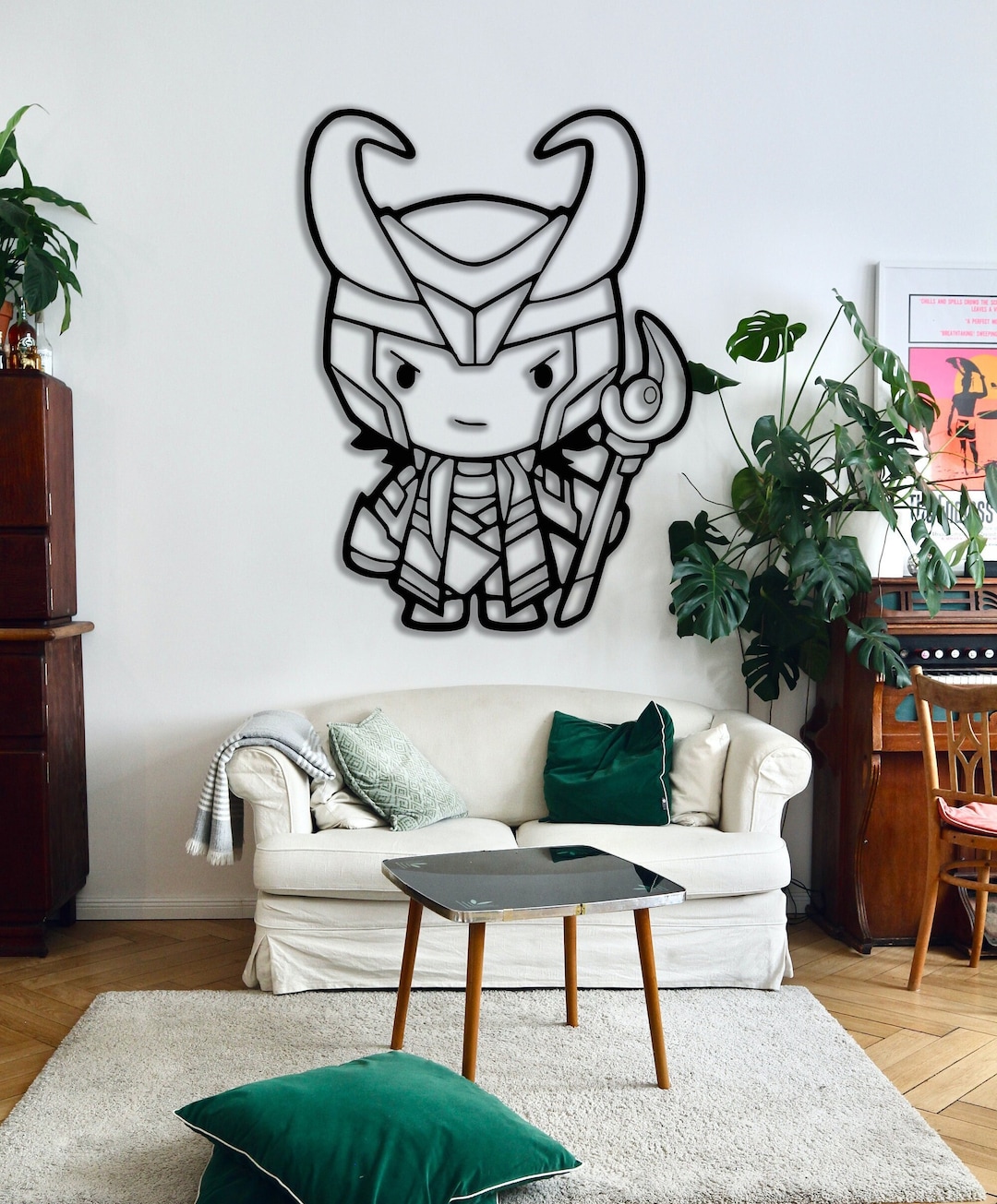 Loki Design Svg Cut Dxf File Wall Sticker Pdf Silhouette Engraving ...