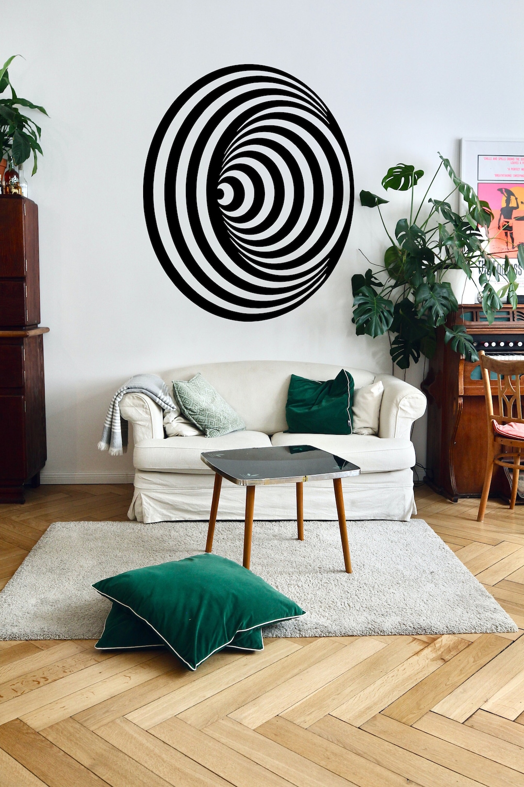 Eye Delusion Illusion Circle Svg Cut Dxf File Wall Sticker Pdf ...