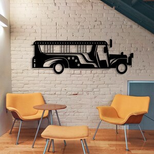 Jeepney Bus Svg Cut Dxf File Wall Sticker Pdf Silhouette Engraving ...