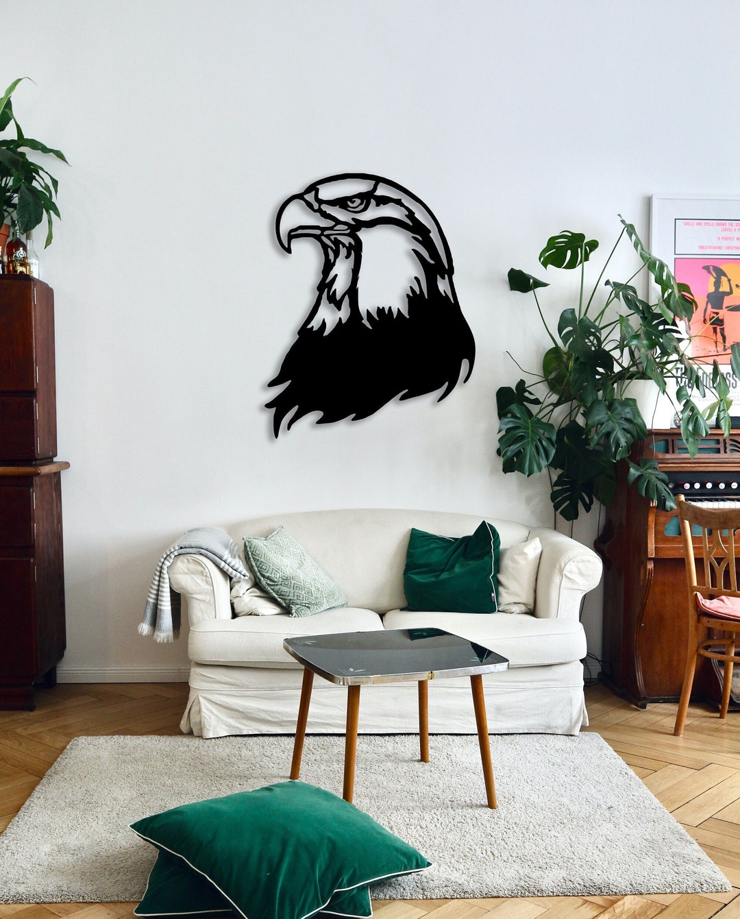 Bird Hawk Svg Cut Dxf File Wall Sticker Pdf Silhouette Engraving ...