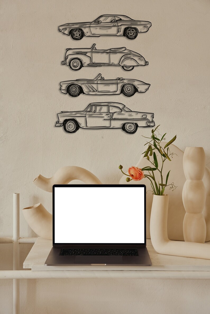 Hand Drawing Old Cars Svg Cut Dxf File Wall Sticker Pdf - Etsy