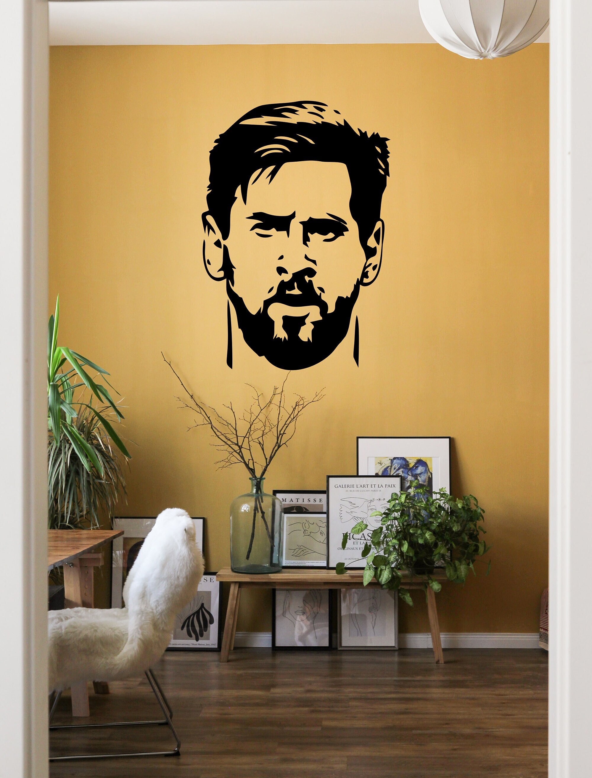 Messi Football Svg Cut Dxf File Wall Sticker Pdf Silhouette Engraving ...