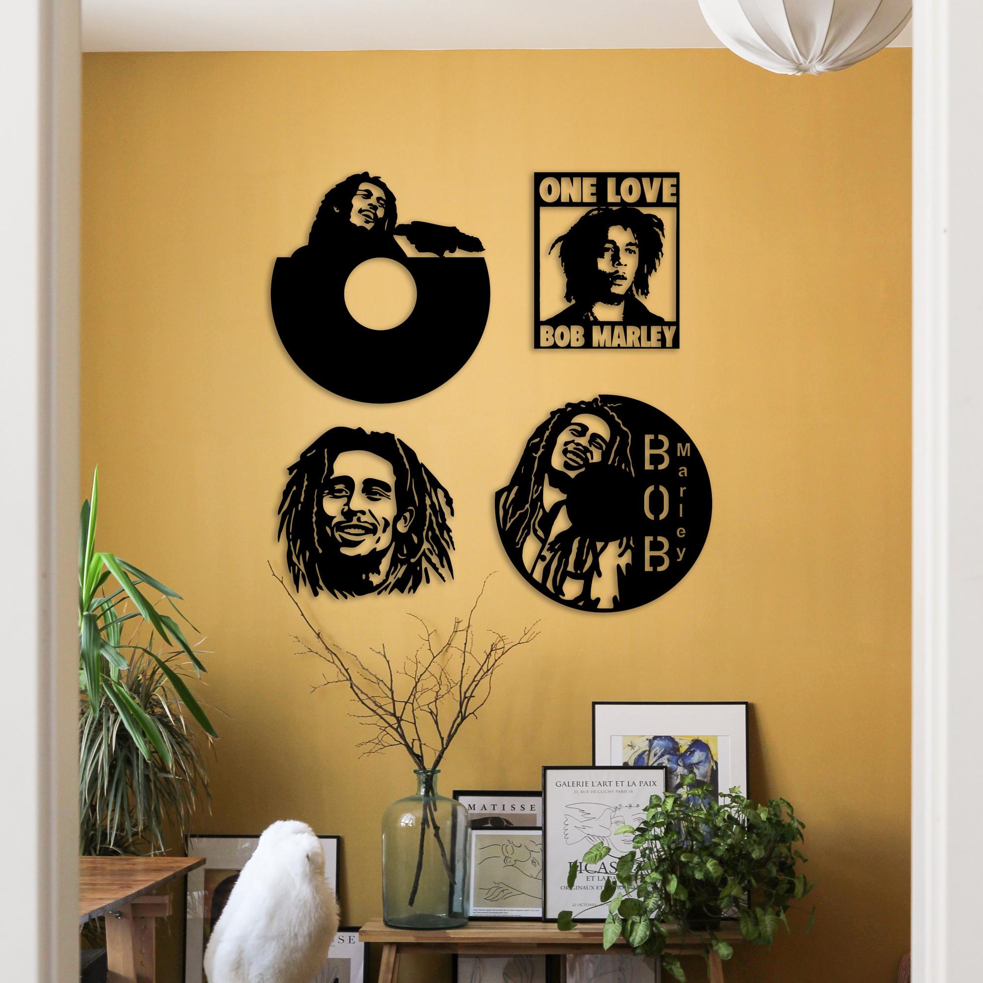 Bob Marley Singer Svg Cut Dxf File Wall Sticker Pdf Silhouette ...