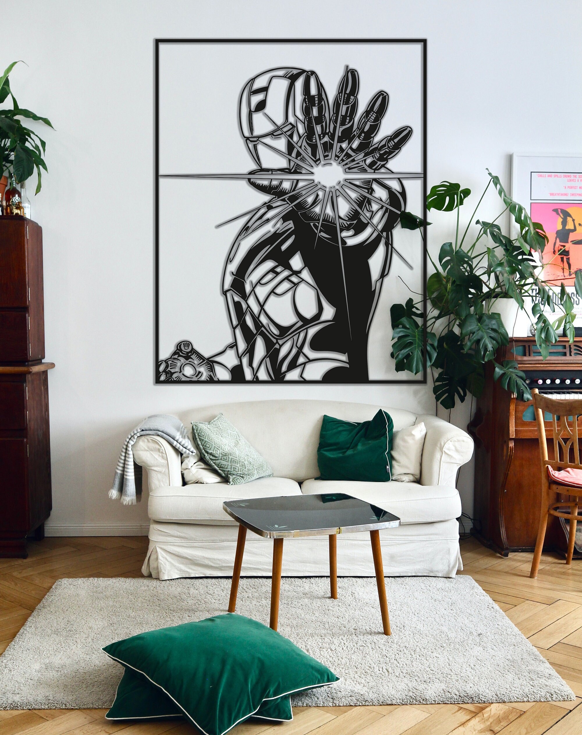 Iron Man marvel Avengers Design Svg Cut Dxf File Wall Sticker Pdf ...