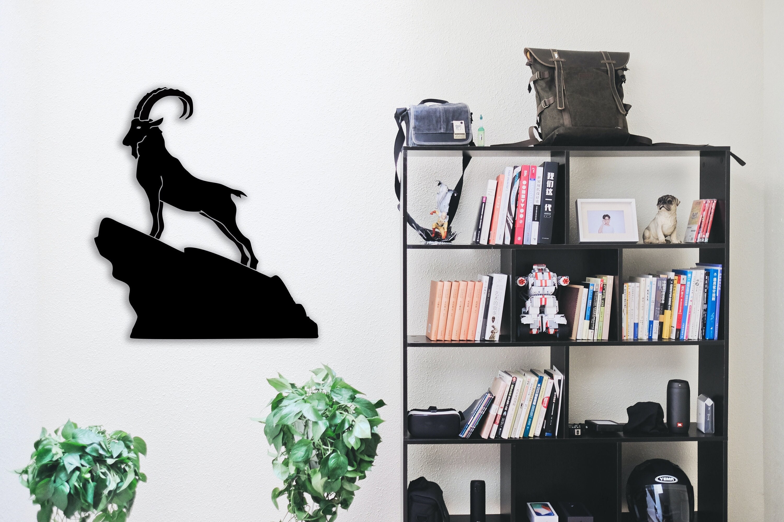 Goat Svg Cut Dxf File Wall Sticker Pdf Silhouette Engraving Template ...
