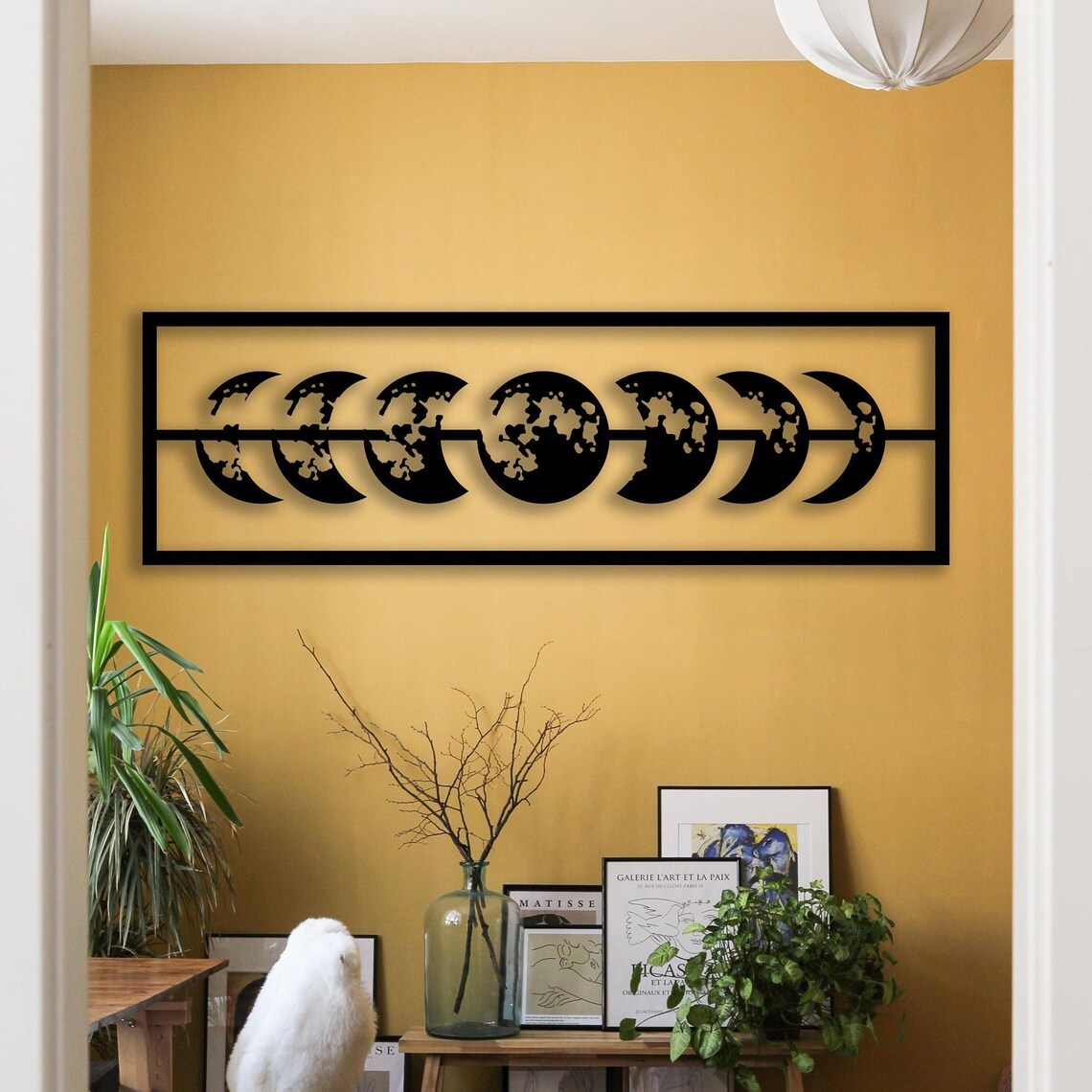 Phases of the Moon Design Cut Svg Dxf File Wall Sticker Pdf Silhouette ...