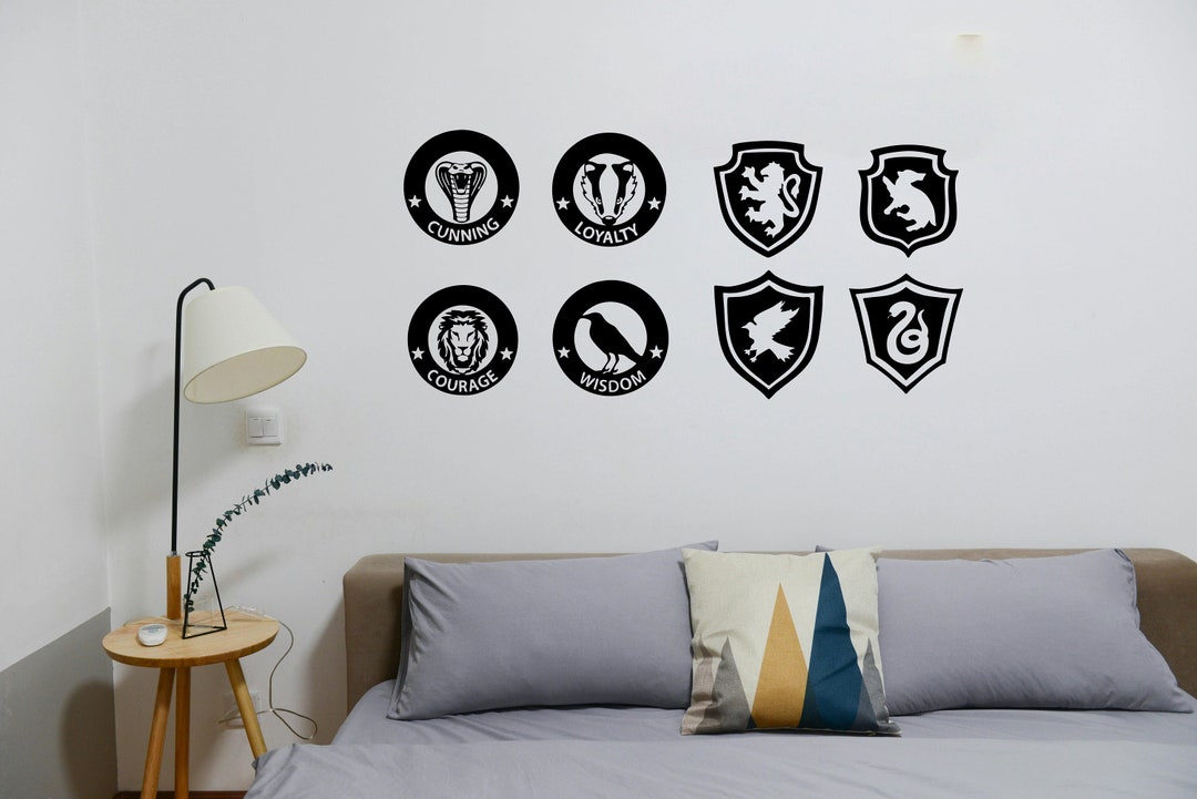Crest 8 Bundle Svg Cut Dxf File Wall Sticker Pdf Silhouette Engraving ...