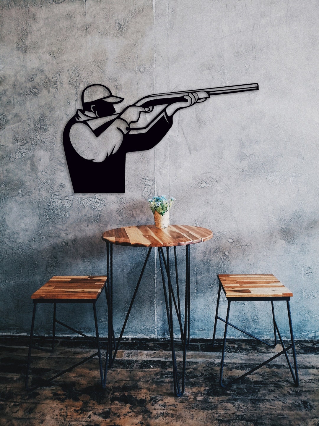 Sniper Cut Svg Dxf File Wall Sticker Pdf Silhouette Engraving Template ...