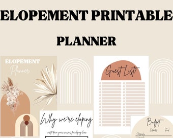INSTANT DOWNLOAD Elopement Printable Planner - Etsy