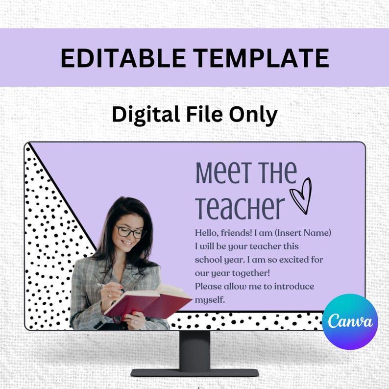 Editable Meet the Teacher Presentation, Back to School Slides, Teacher ...