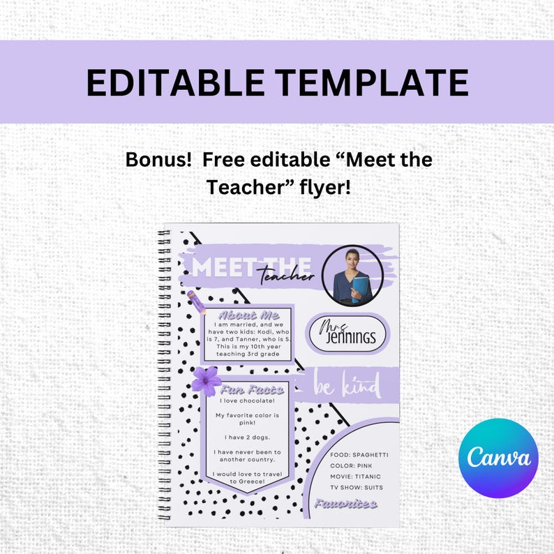 Editable Meet the Teacher Presentation, Back to School Slides, Teacher ...