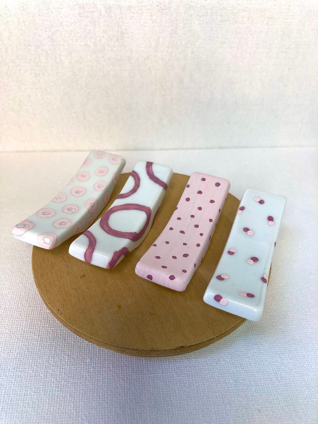 Chopstick Rests X 4 swirls Hearts Wiggles Flowers Ceramic - Etsy