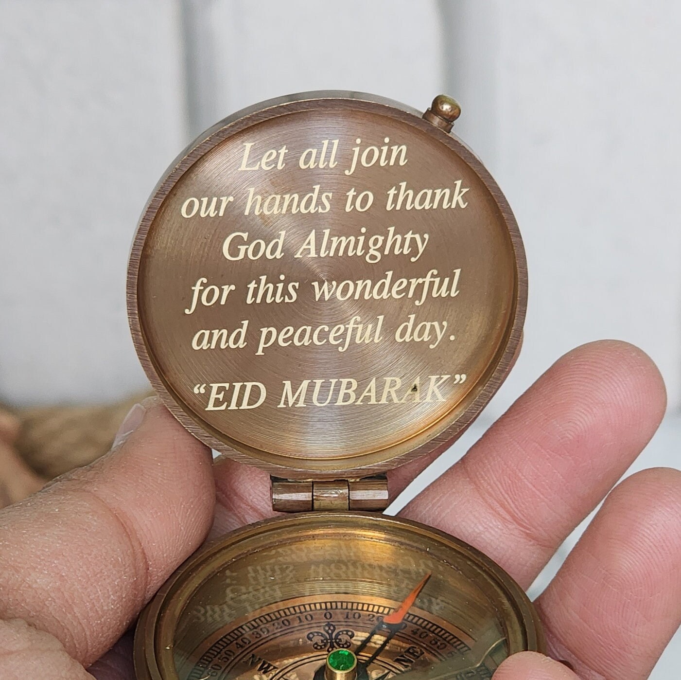 Personalized Working Compass for Gifts Eid, Islamic Gifts, Handmade ...