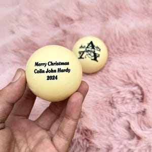 Your Name Monogram Custom Pool and Billiard Cue Ball - Great Gift for ...