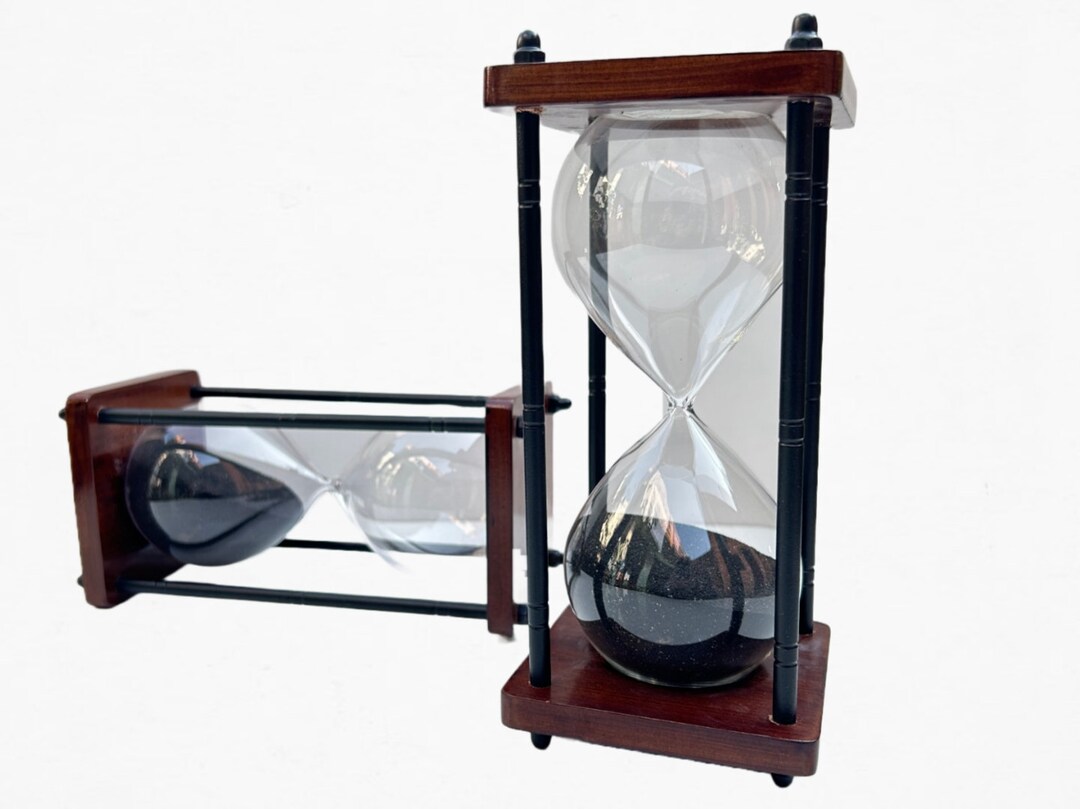 Handmade Sand Timer Clock With Black Sand for Home Décor Personalized ...