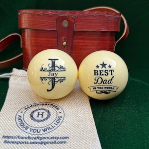 Personalized Snooker/billiards Cue Ball - Great Gift for Dad, Gift for ...