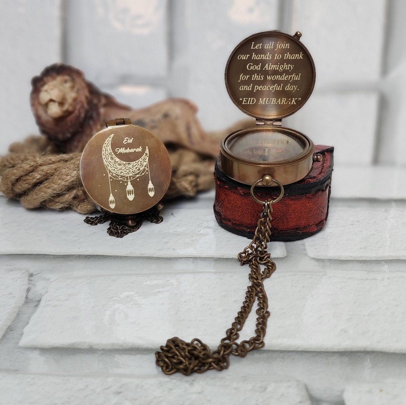 Personalized Working Compass for Gifts Eid, Islamic Gifts, Handmade ...