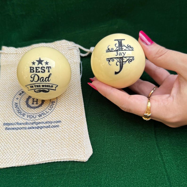 Personalized Snooker/billiards Cue Ball - Great Gift for Dad, Gift for ...