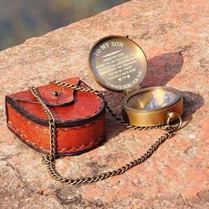 To My Son Personalized Compass Gift, Mother to Son Gift, Engraved ...