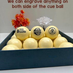 Engraved Cue Ball, Billiards Cue Ball, Best Gift for Dad, Father Day ...