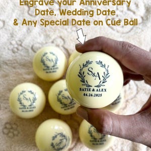 Your Name Monogram Custom Pool and Billiard Cue Ball - Great Gift for ...