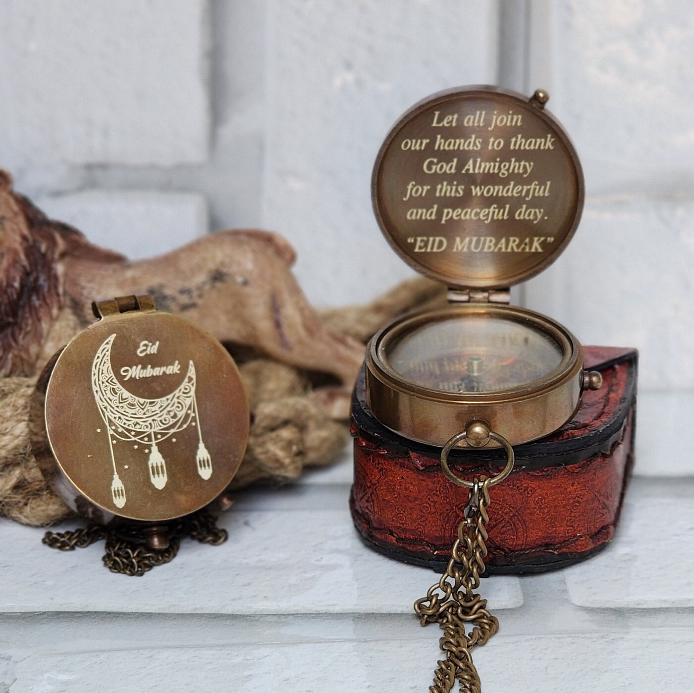 Personalized Working Compass for Gifts Eid, Islamic Gifts, Handmade ...