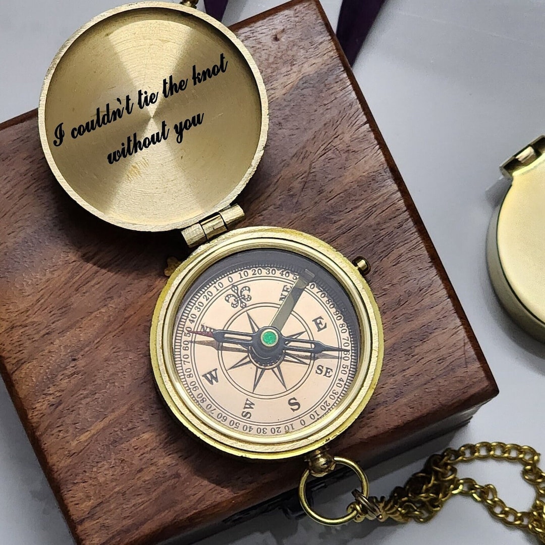 Personalized Brass Compass Groomsmen Gift, Groomsmen Gift, Groomsmen ...