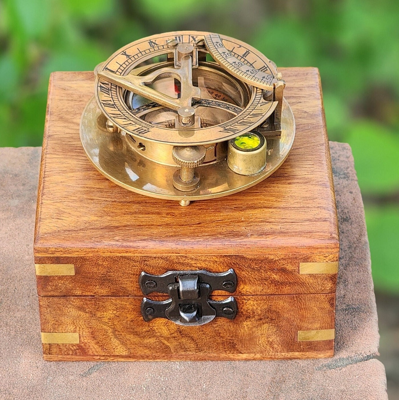 Antique Sundial Compass Mural