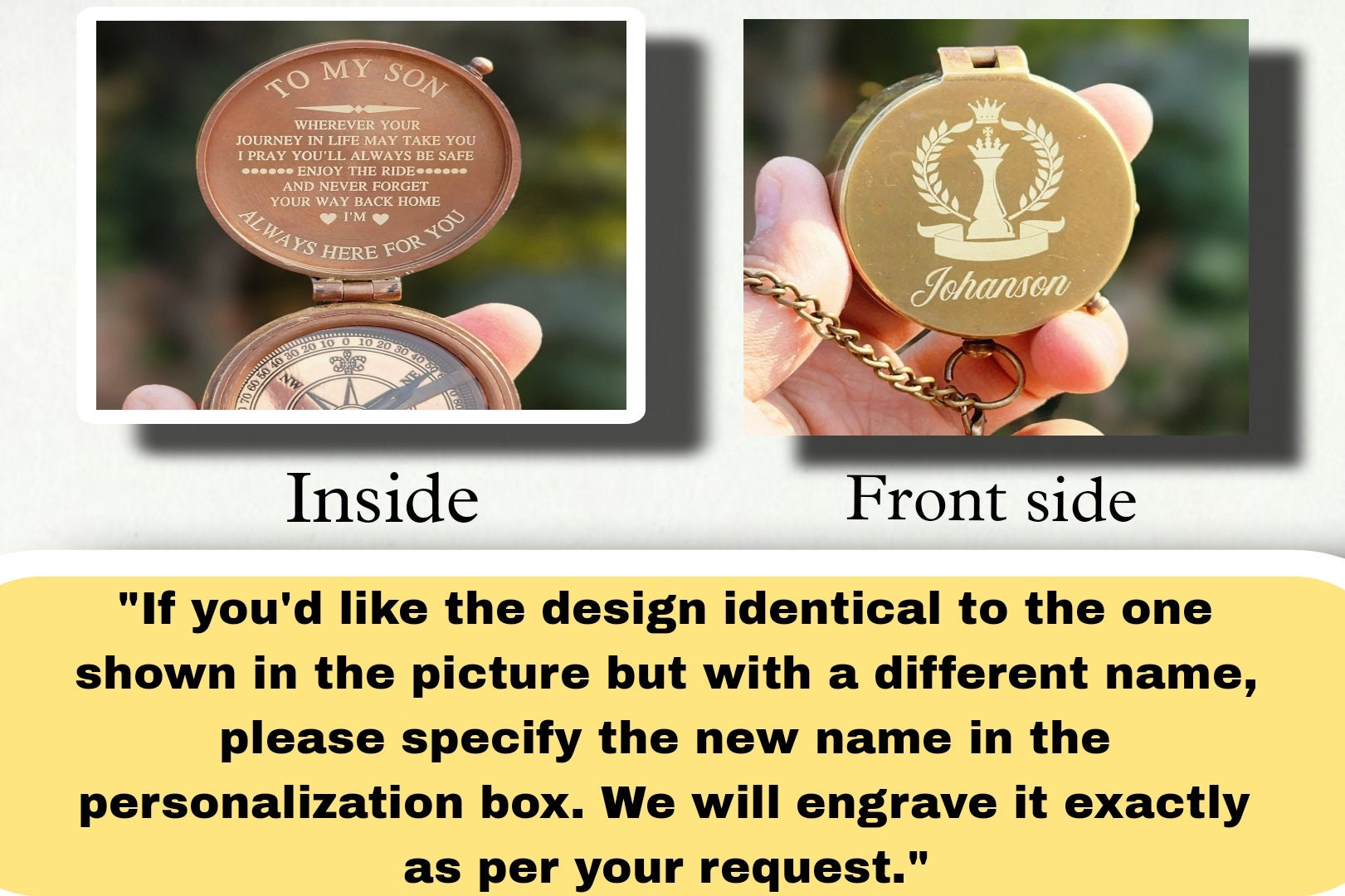 To My Son Personalized Compass Gift, Mother to Son Gift, Engraved ...