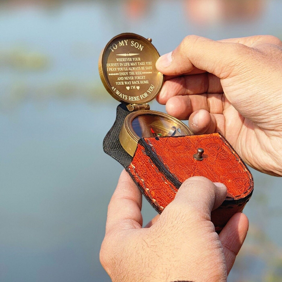 To My Son Personalized Compass Gift, Mother to Son Gift, Engraved ...
