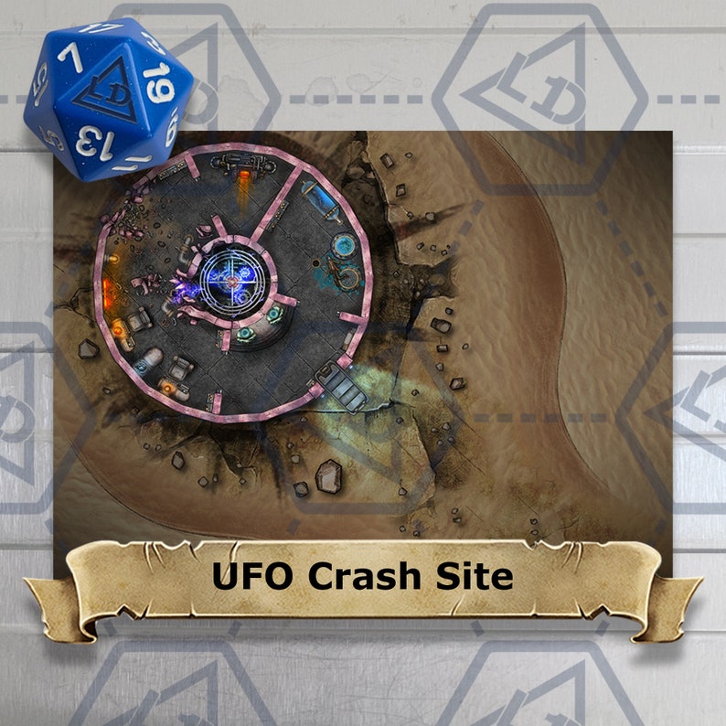 UFO Crash Site Battle Map - Etsy